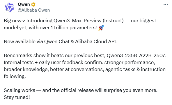 Qwen 3 Max is Out | Blog
